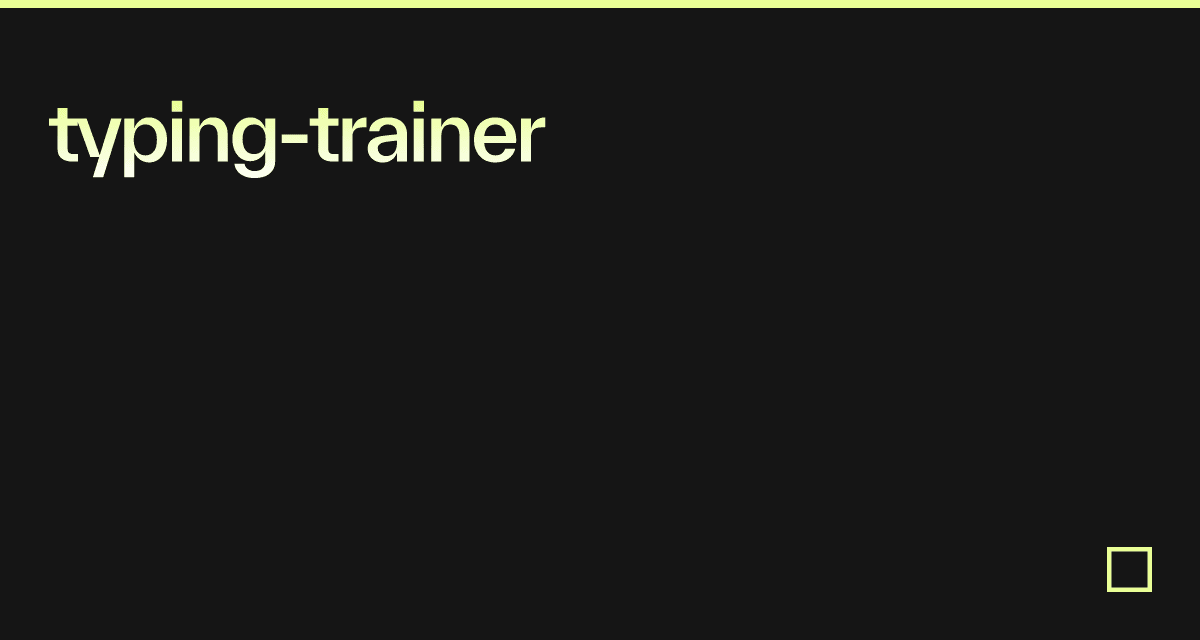 typing-trainer - Codesandbox