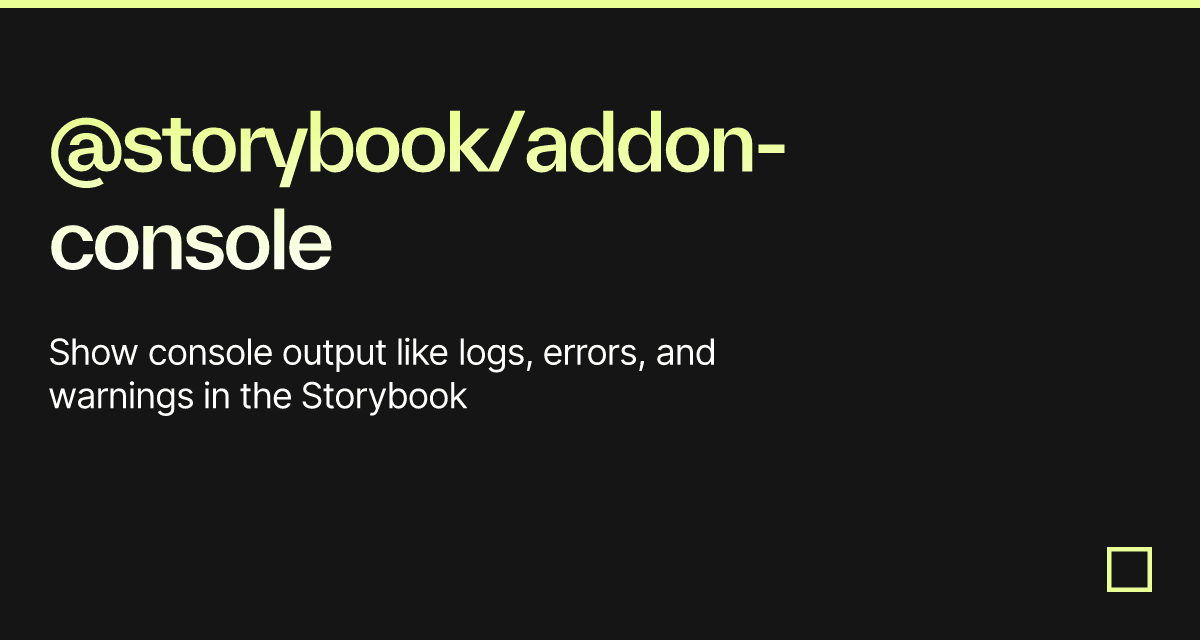 @storybook/addon-console - Codesandbox