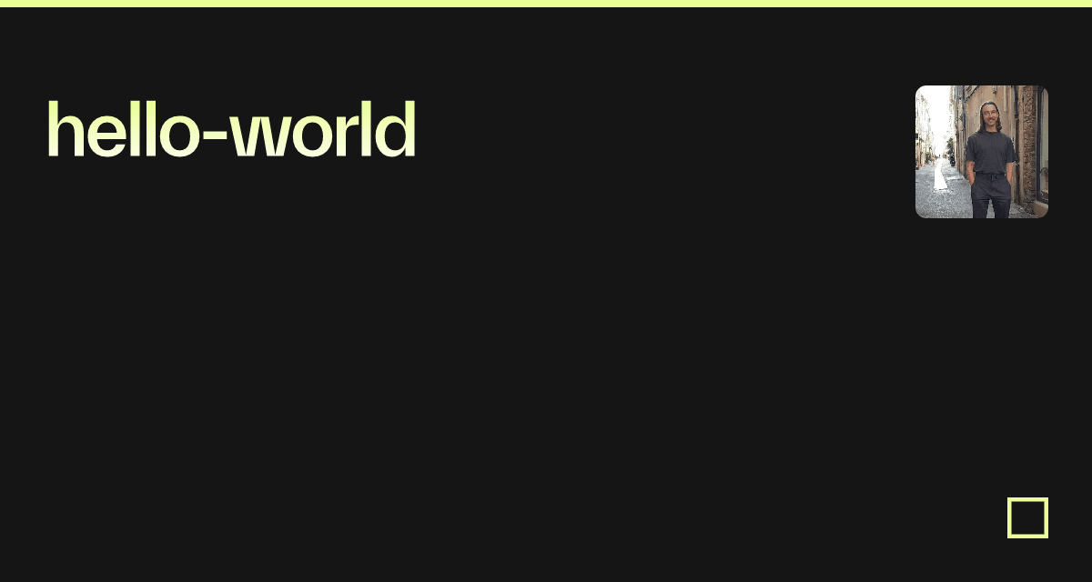 hello-world - Codesandbox