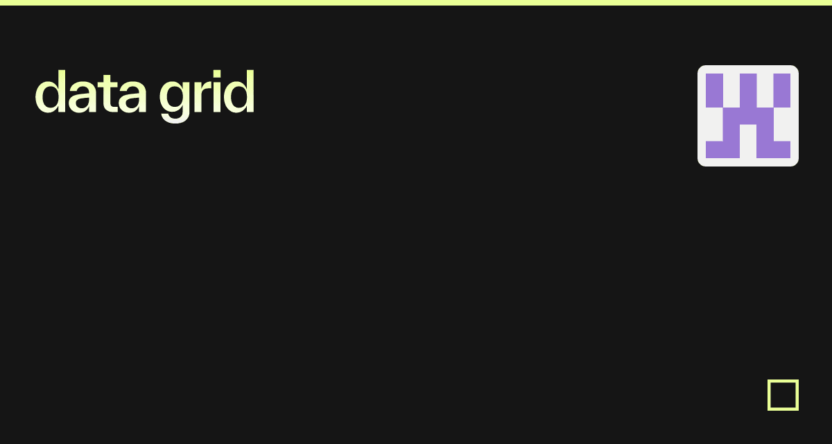 data grid - Codesandbox