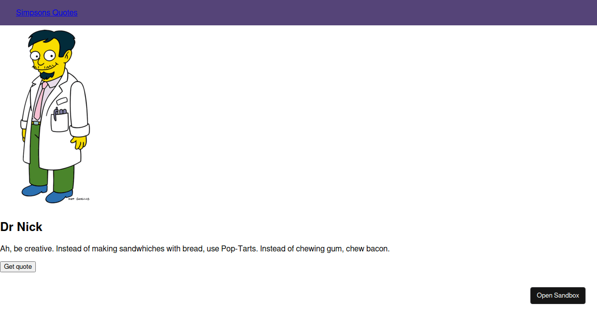 simpsons - Codesandbox