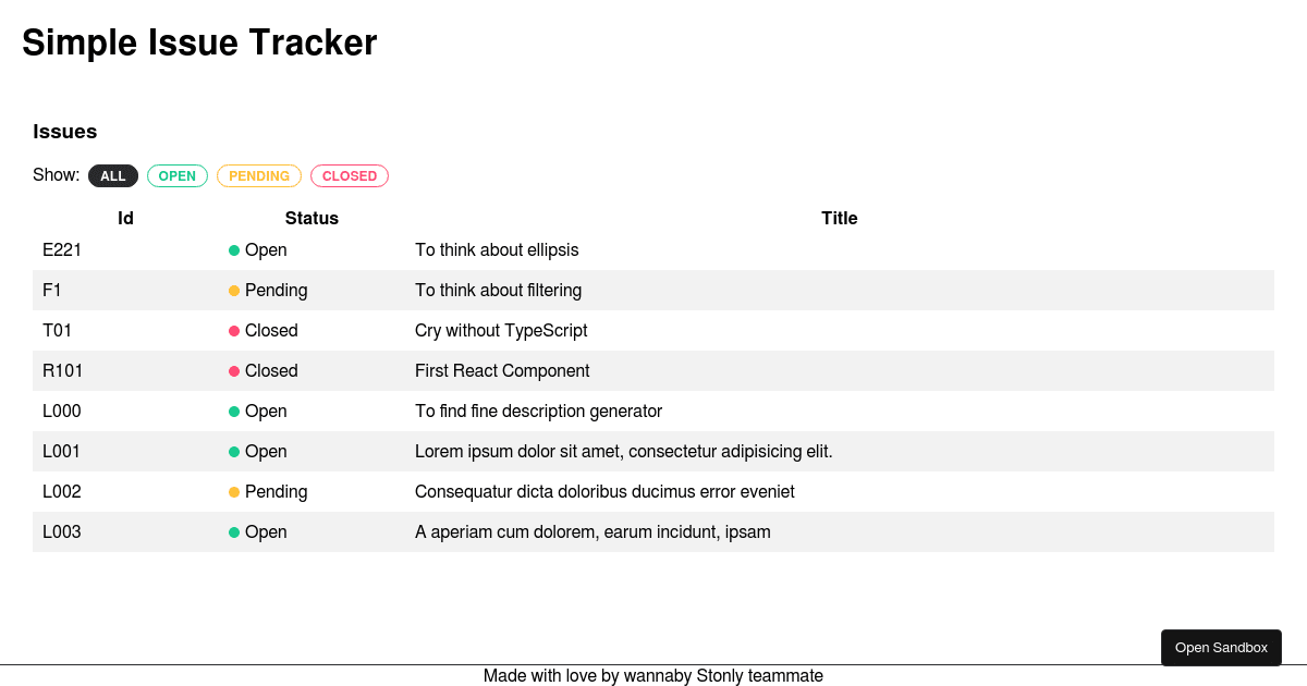 issue-tracker - Codesandbox