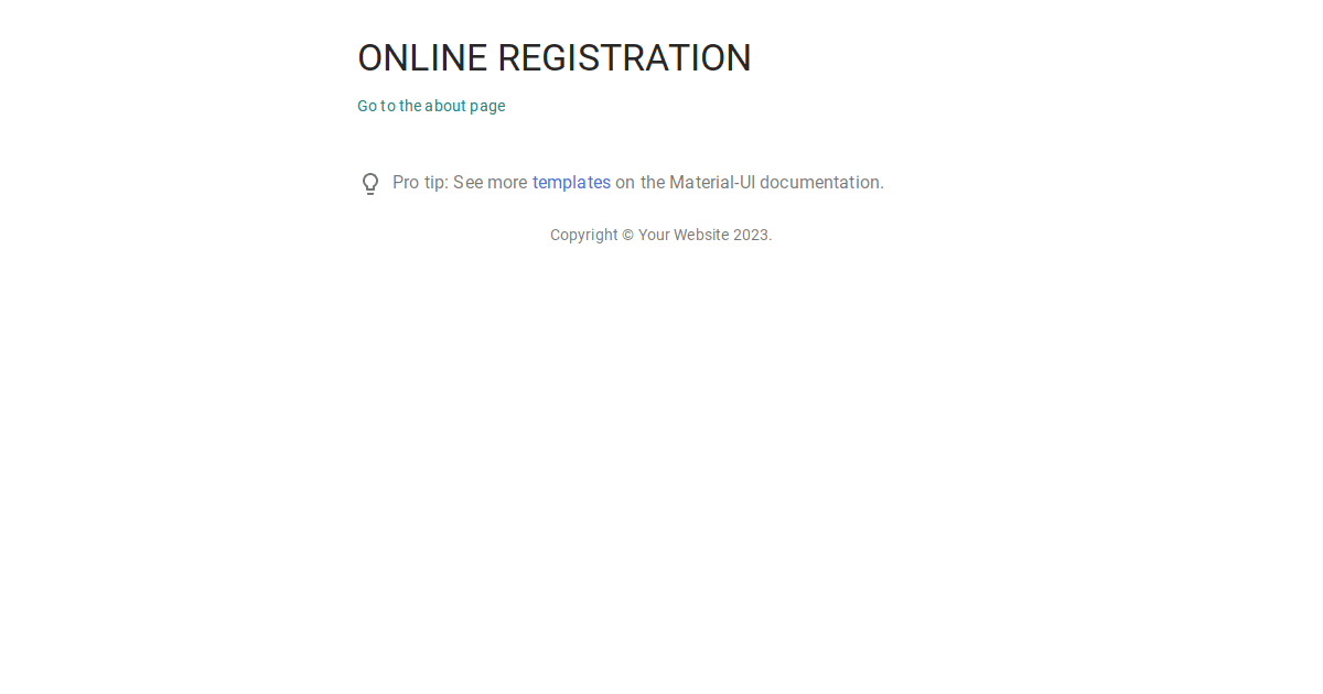 online registration - Codesandbox