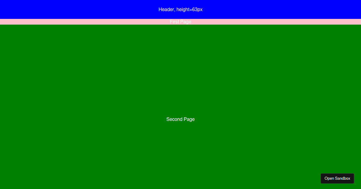 Calculate Header Height React Ref Usage Codesandbox 