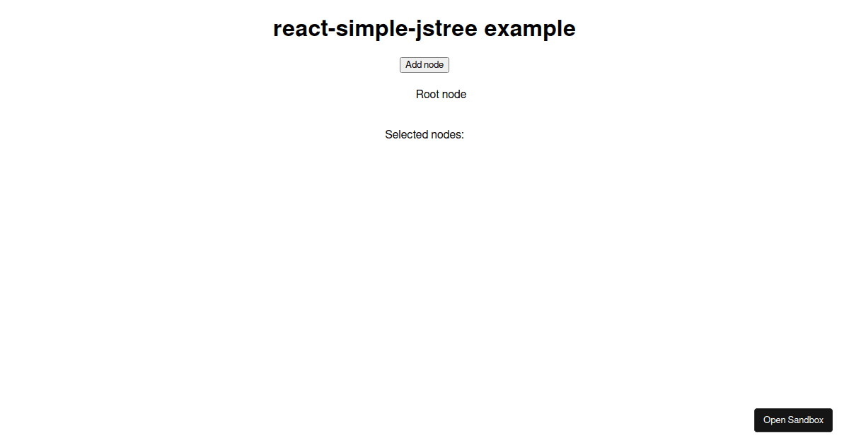 React Simple Jstree Example Codesandbox