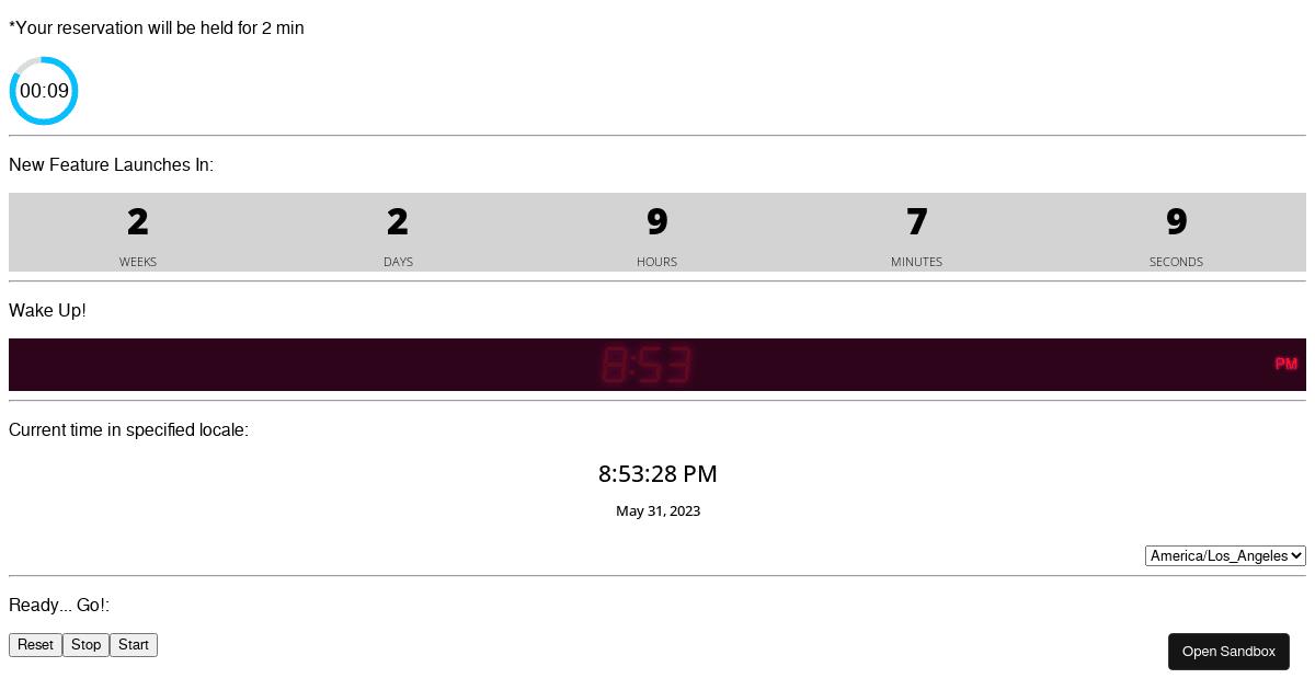 time fork - Codesandbox