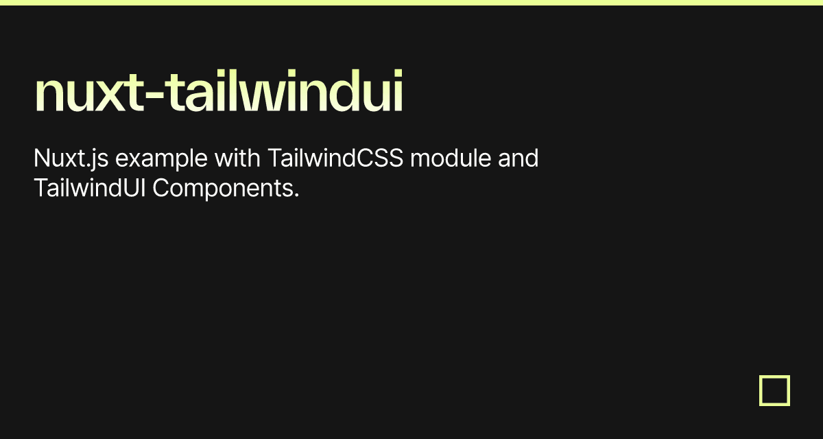 nuxt-tailwindui - Codesandbox