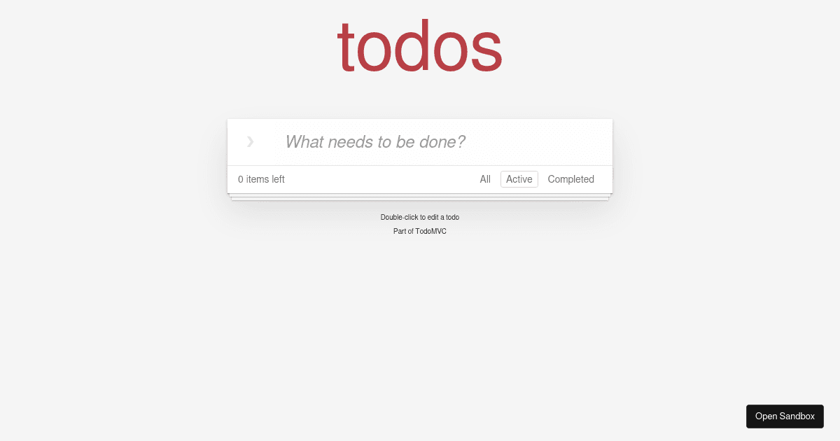react-todo-mvc - Codesandbox