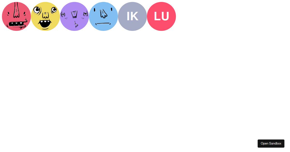 @adorable-avatar/core HTML - Codesandbox