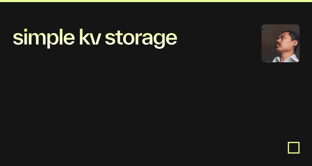 simple kv storage - Codesandbox
