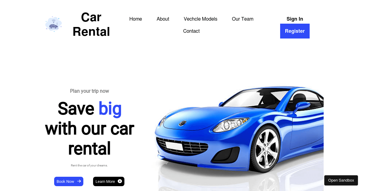 car rental - Codesandbox