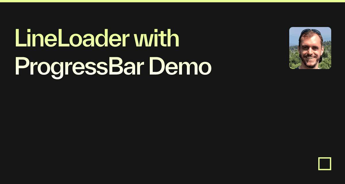 Lineloader With Progressbar Demo Codesandbox