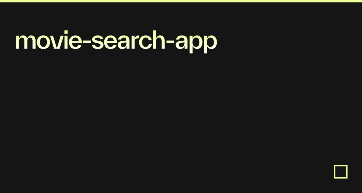 movie-search-app - Codesandbox