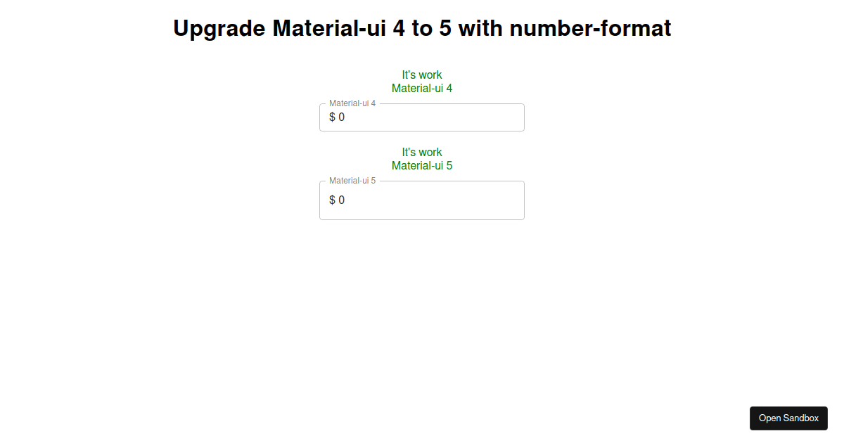 Material Uiwithreact Number Format Codesandbox 