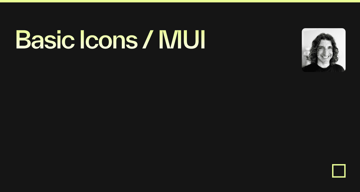 Basic Icons / MUI - Codesandbox