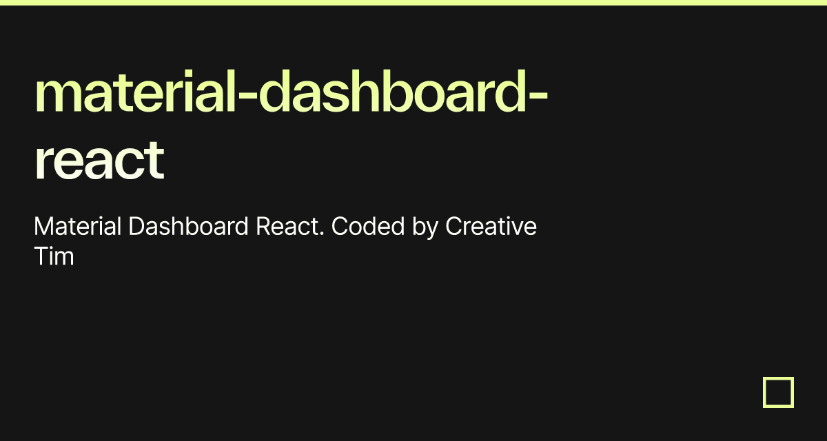 material-dashboard-react - Codesandbox