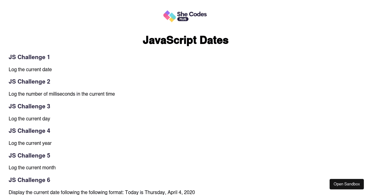 javascript-dates - Codesandbox