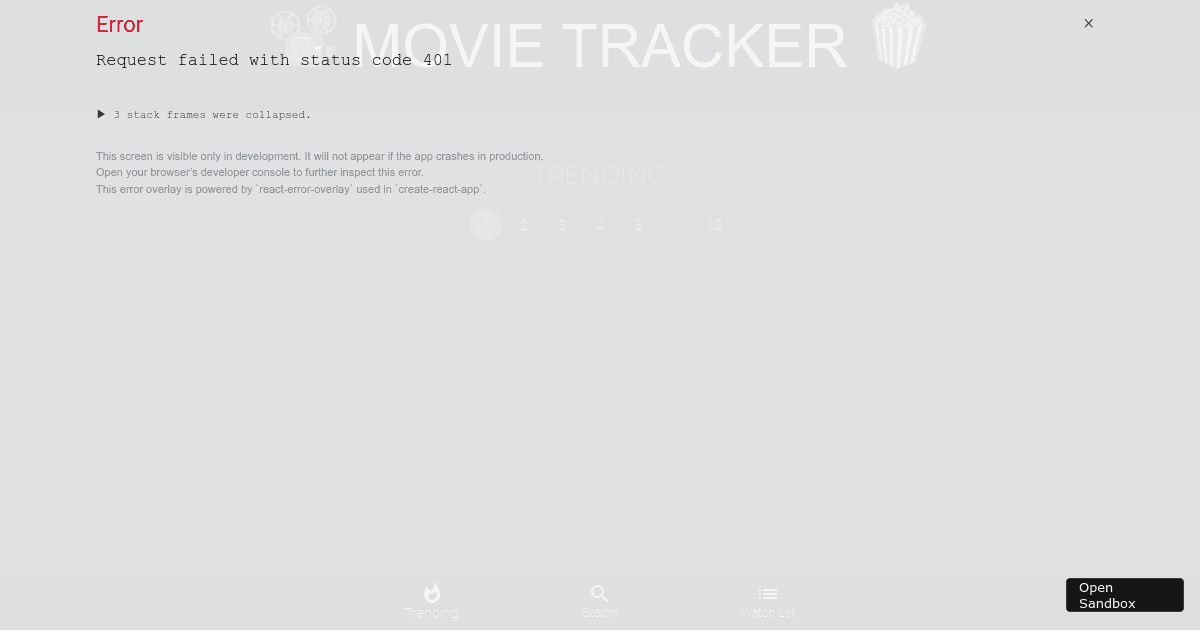 movie-tracker - Codesandbox
