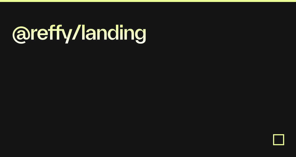 @reffy/landing - Codesandbox