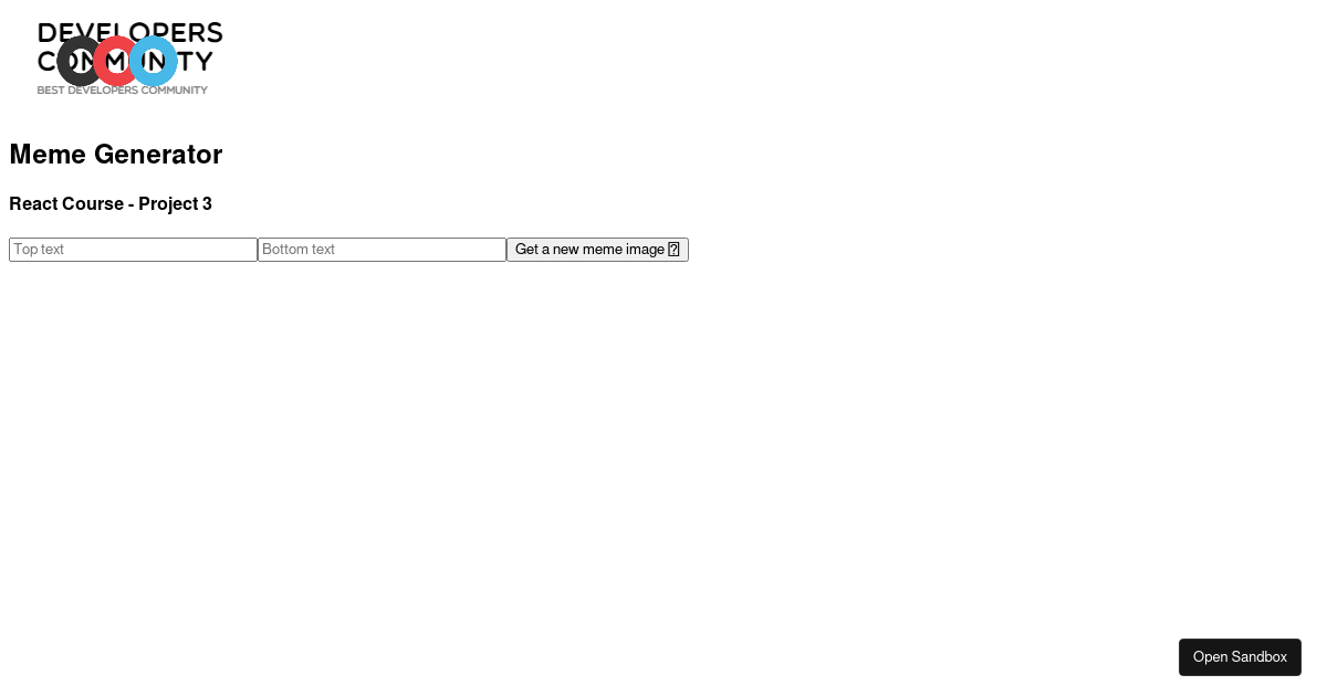 mr-vivek-verma/Add-images-to-the-meme-generator - Codesandbox