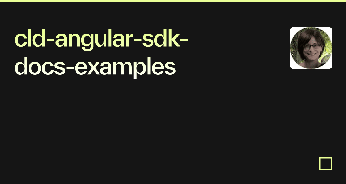 cld-angular-sdk-docs-examples - Codesandbox