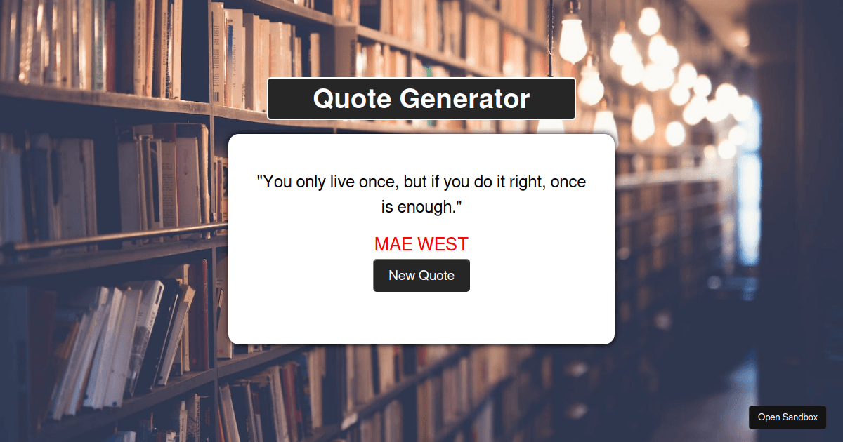 js-quote-generator - Codesandbox