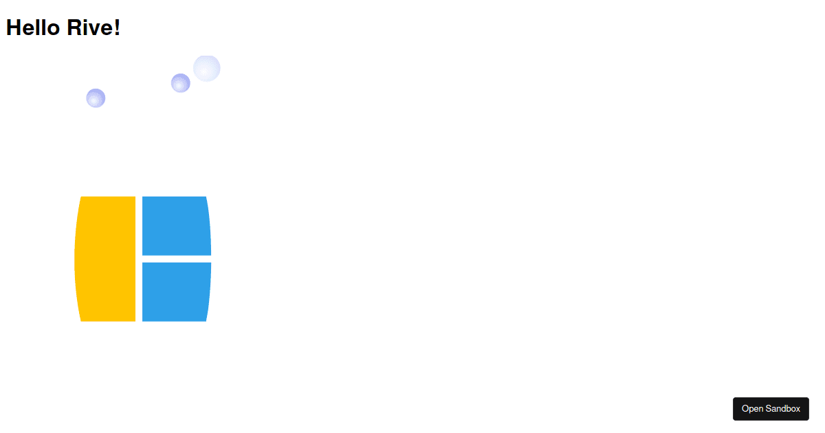 Rive Animation - Codesandbox
