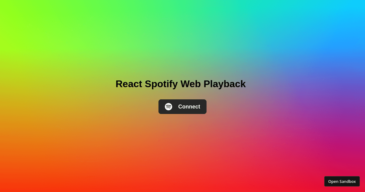 react-spotify-web-playback-demo - Codesandbox
