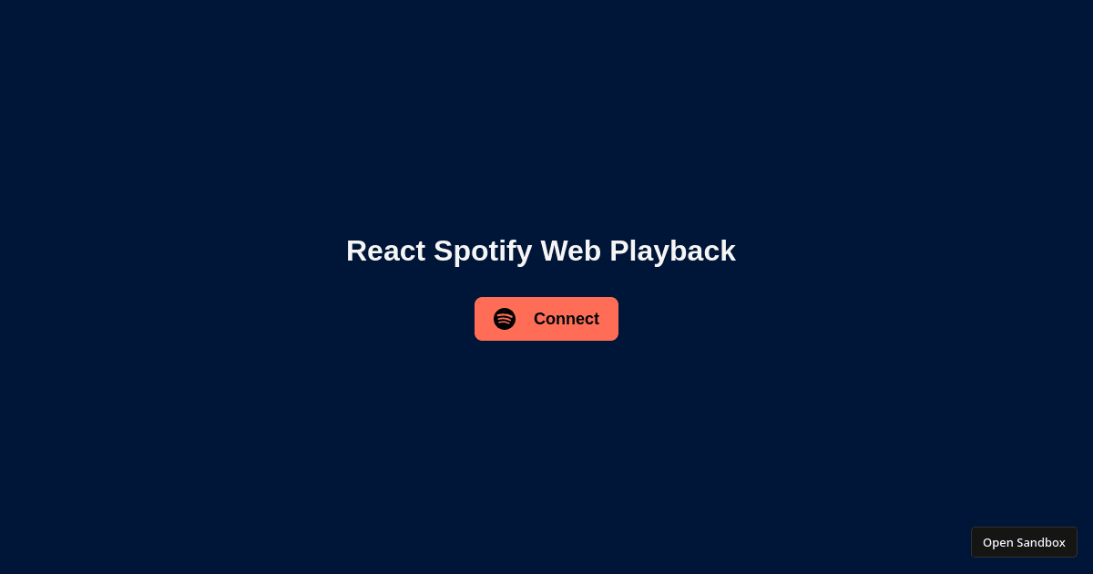 react-spotify-web-playback-demo - Codesandbox