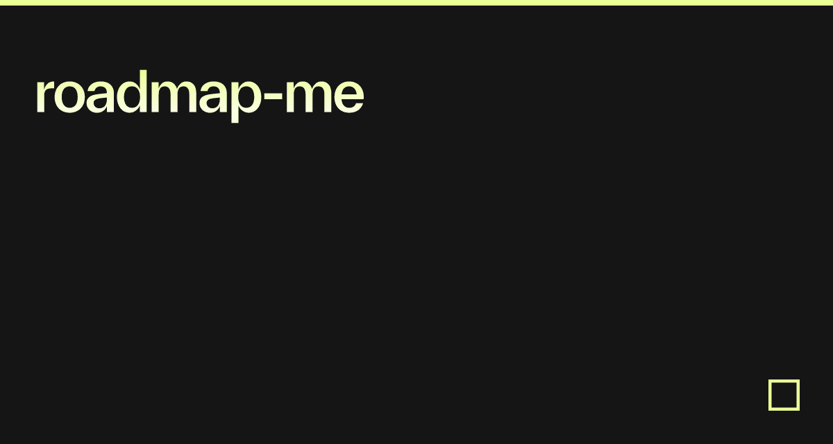 roadmap-me - Codesandbox