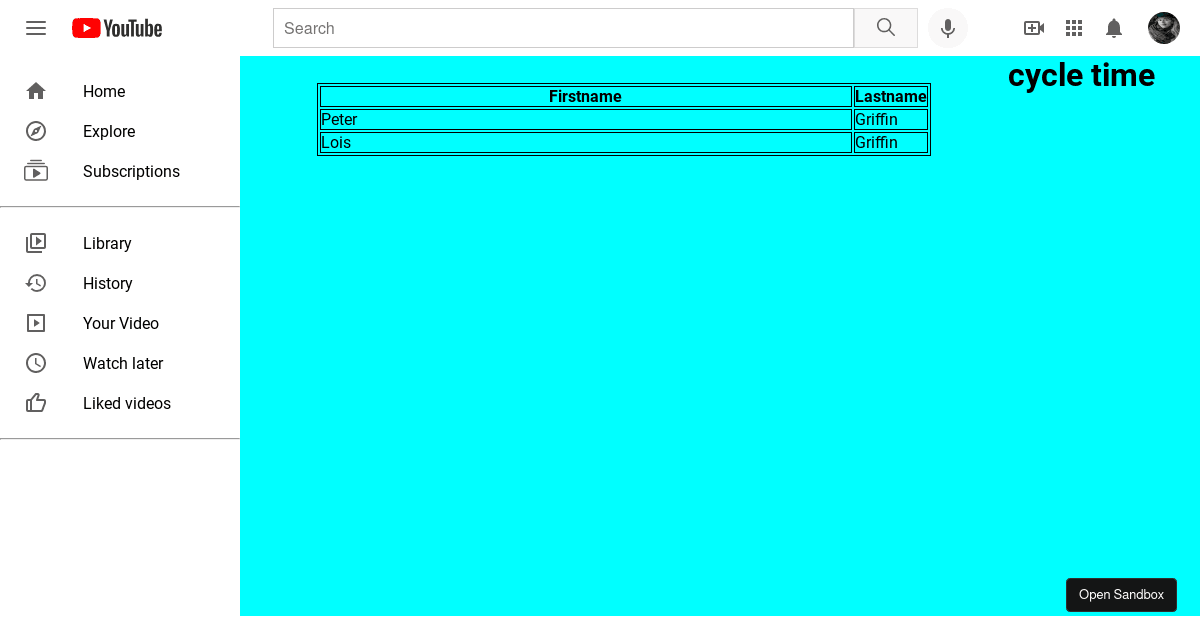 youtube clone - Codesandbox