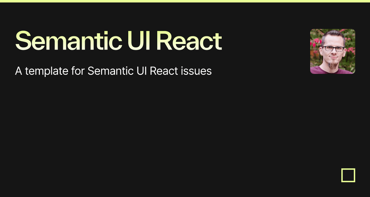 Semantic UI React - Codesandbox