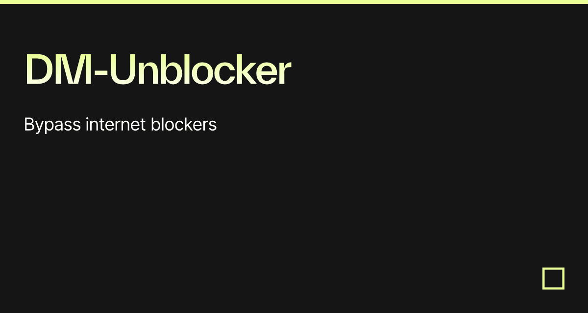 Dm Unblocker Codesandbox