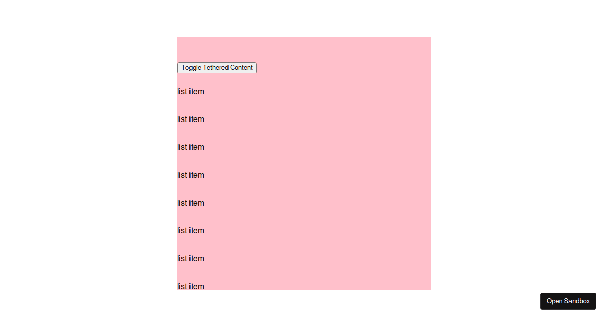 tether scroll menu (forked) - Codesandbox