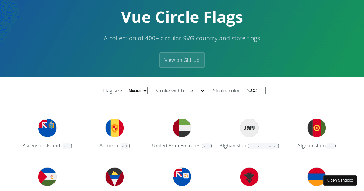 Vue-Circle-Flags - Codesandbox