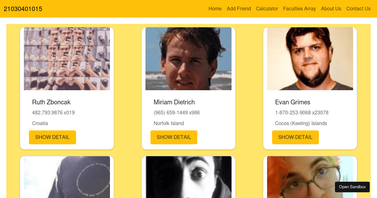 PROJECT (forked) - Codesandbox