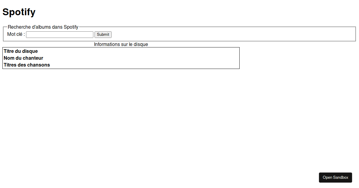 TP API Spotify (template) - Codesandbox