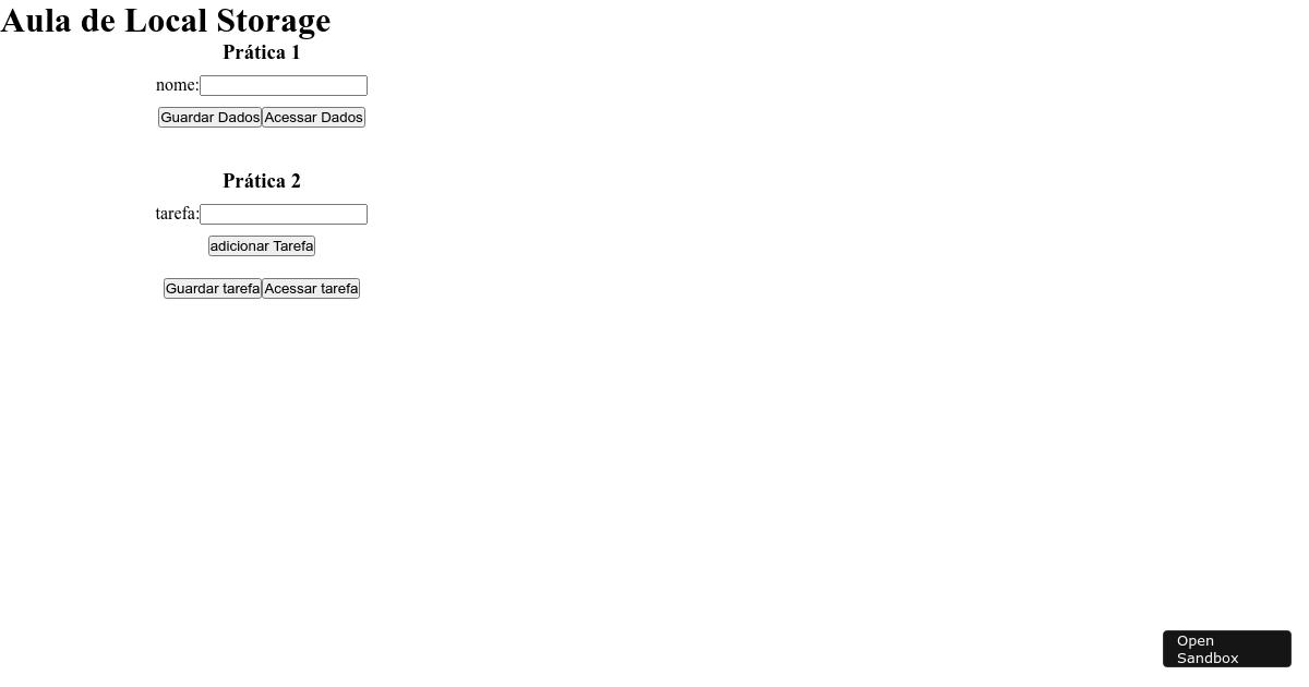 localStorage e UseEffect - template - Codesandbox