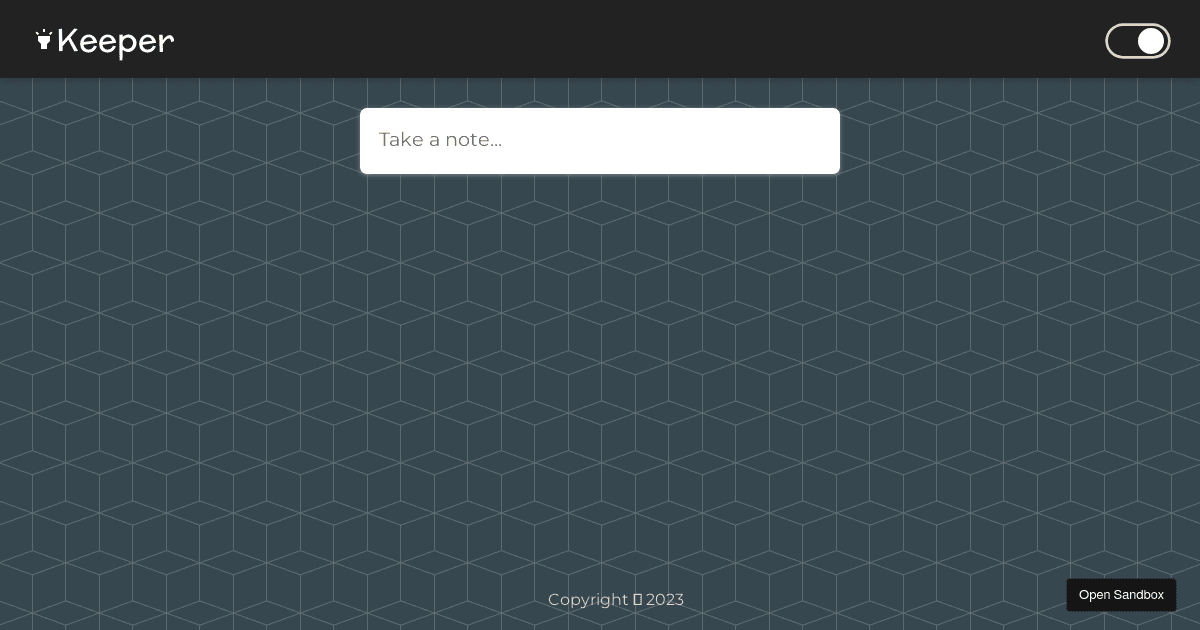 the5ereneRebe1/keeper-note-taking-app - Codesandbox