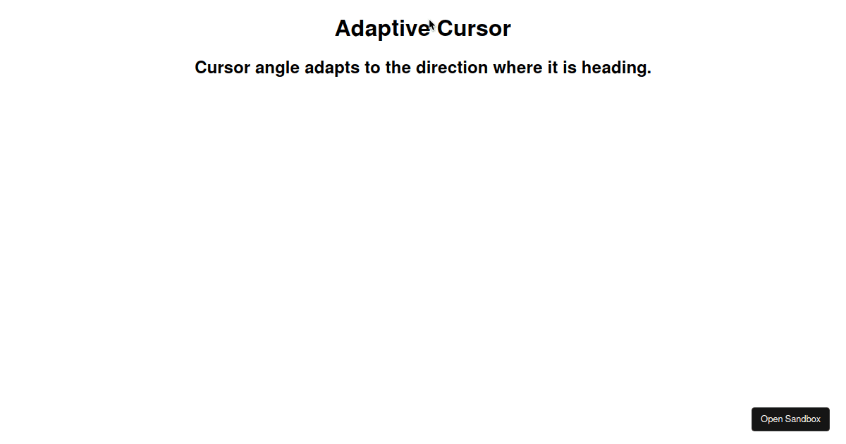 Adaptive Cursor - Codesandbox