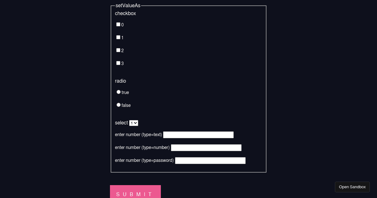 react-hook-form reproduction - Codesandbox