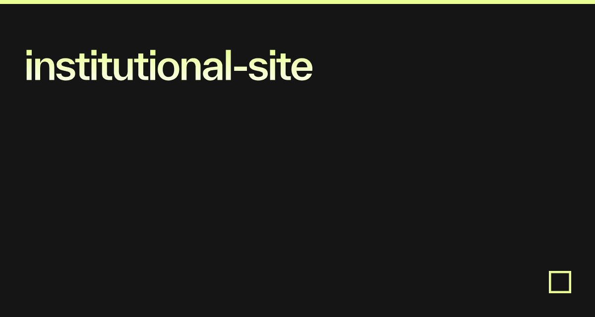 institutional-site - Codesandbox