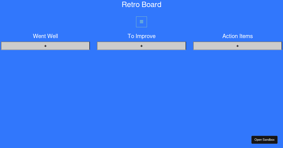 Retro-Board-Project - Codesandbox
