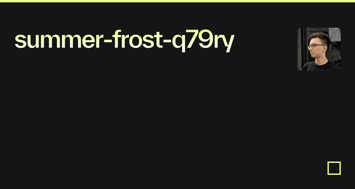 summer-frost-q79ry - Codesandbox