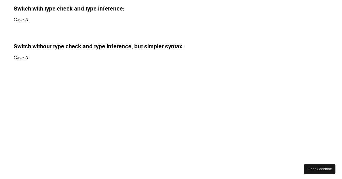 Declarative Jsx Switch Case Typescript React Codesandbox