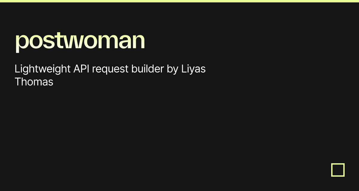 postwoman - Codesandbox