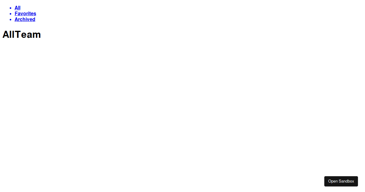 React Subfolder Codesandbox