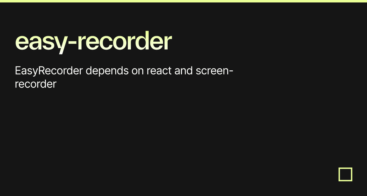 easy-recorder - Codesandbox