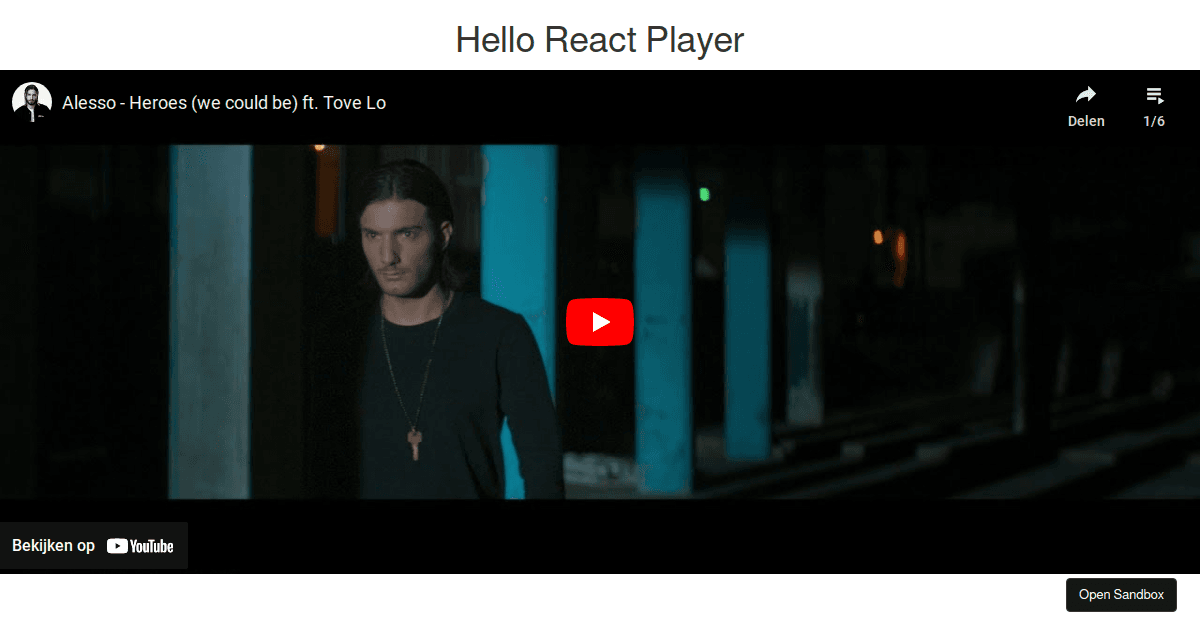 React Player - Codesandbox