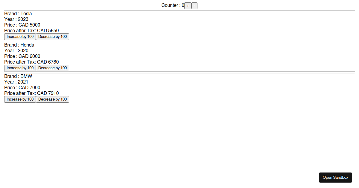 Week 5 - Example - Section D - Codesandbox